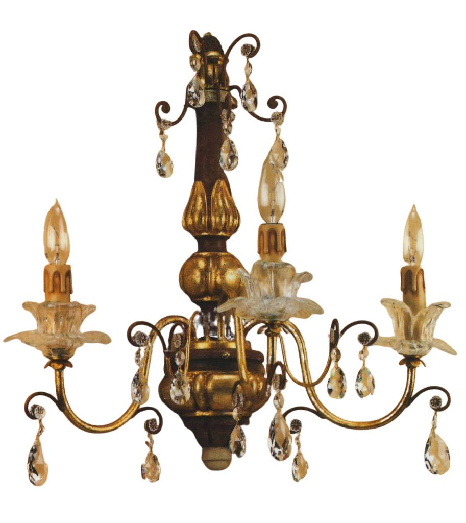 ALBA LAMP: Wall Light Sconce Swarovski Clear – Deruta Outlet