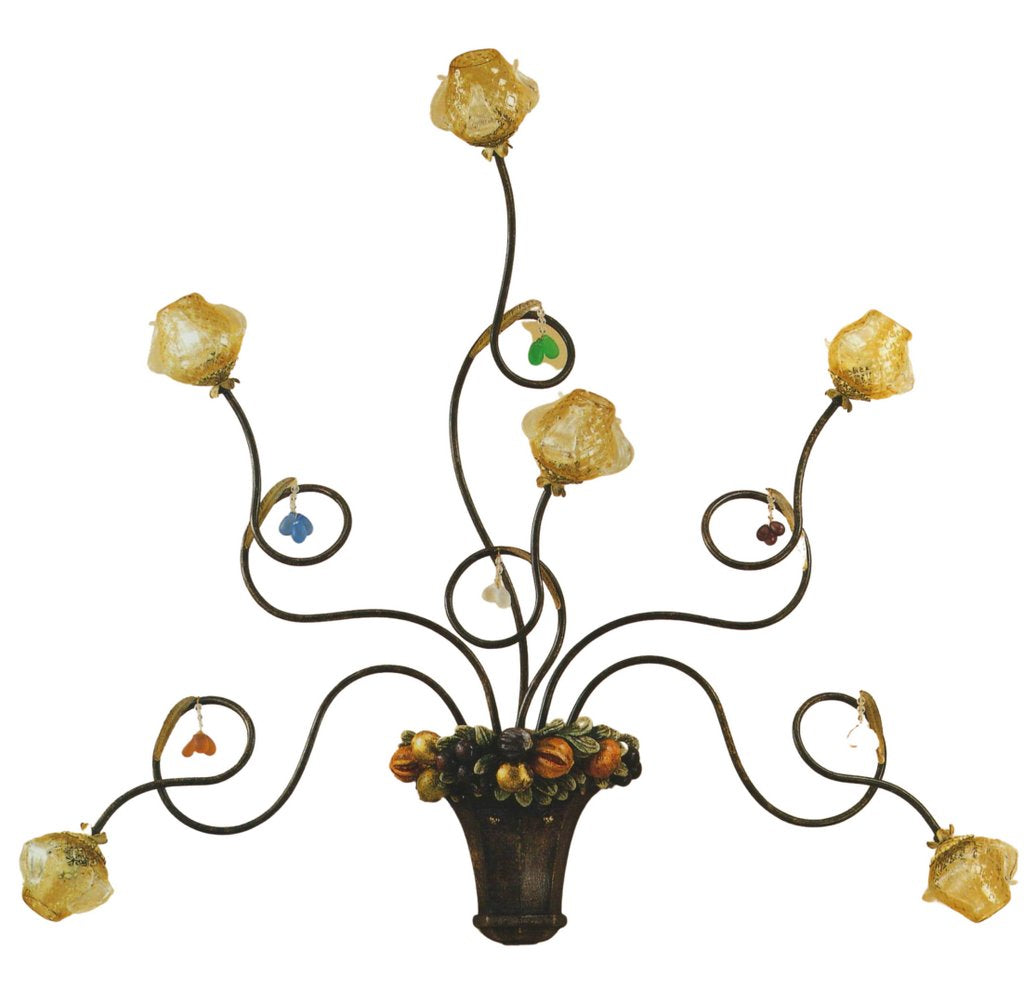 ALBA LAMP: Wall Light Sconce G9 Bulb Scavo Murano – Deruta Outlet